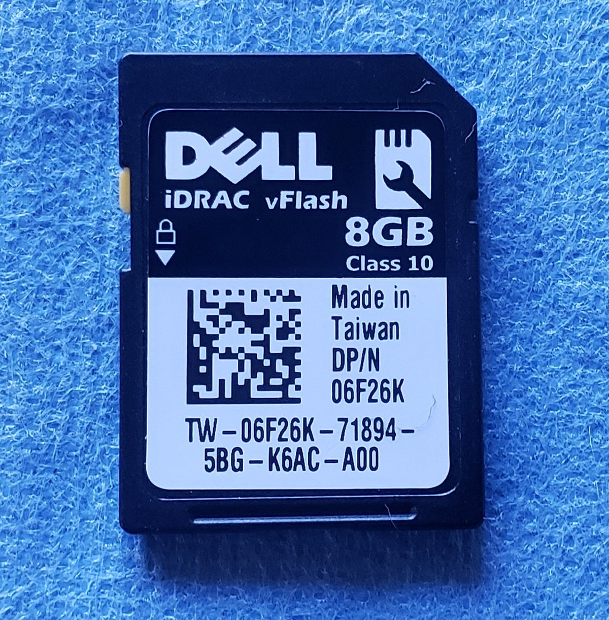 Dell 6F26K 8GB iDRAC vFlash Class 10 Secure Digital SD Card — ESX ...