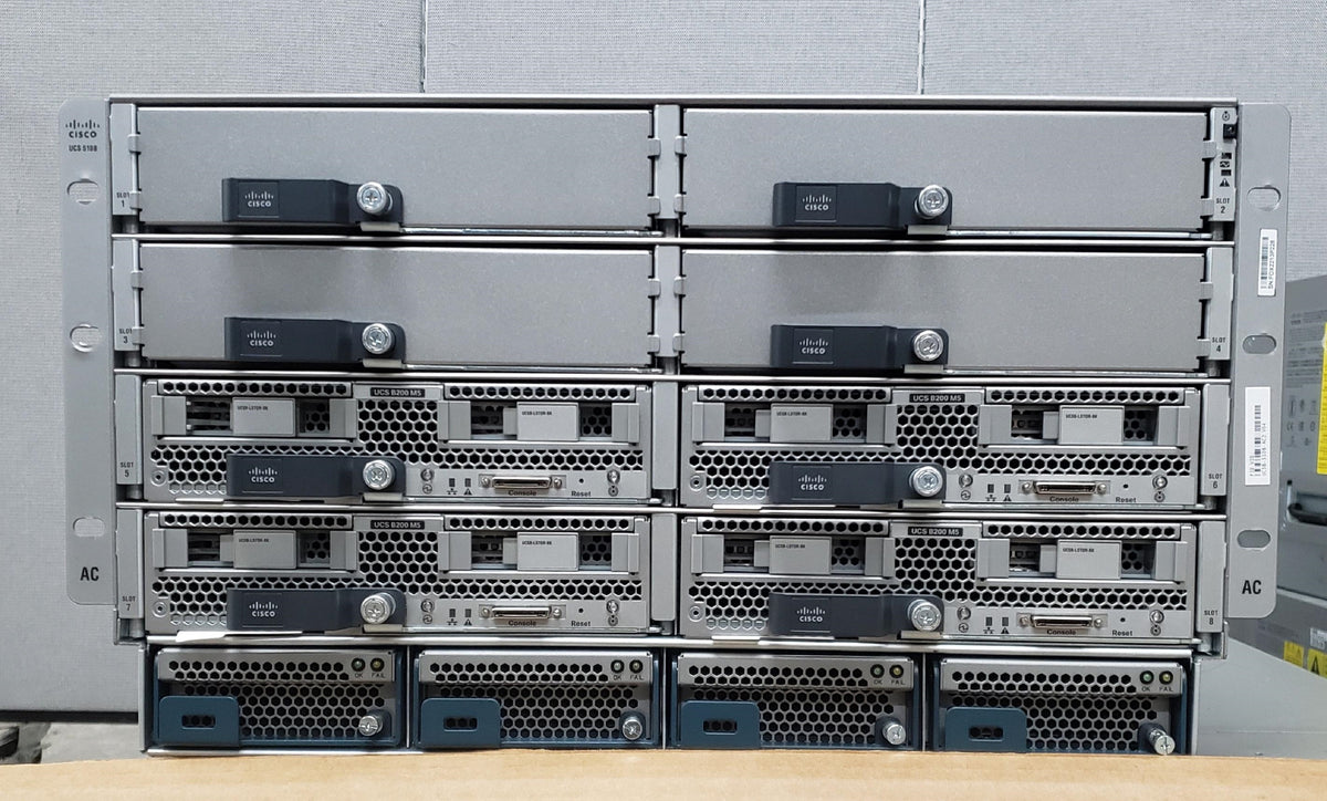 Cisco UCS 5108 Blade Enclosure 4x UCSB-B200-M5 2x 16C Gold 6142 2.6GHz ...