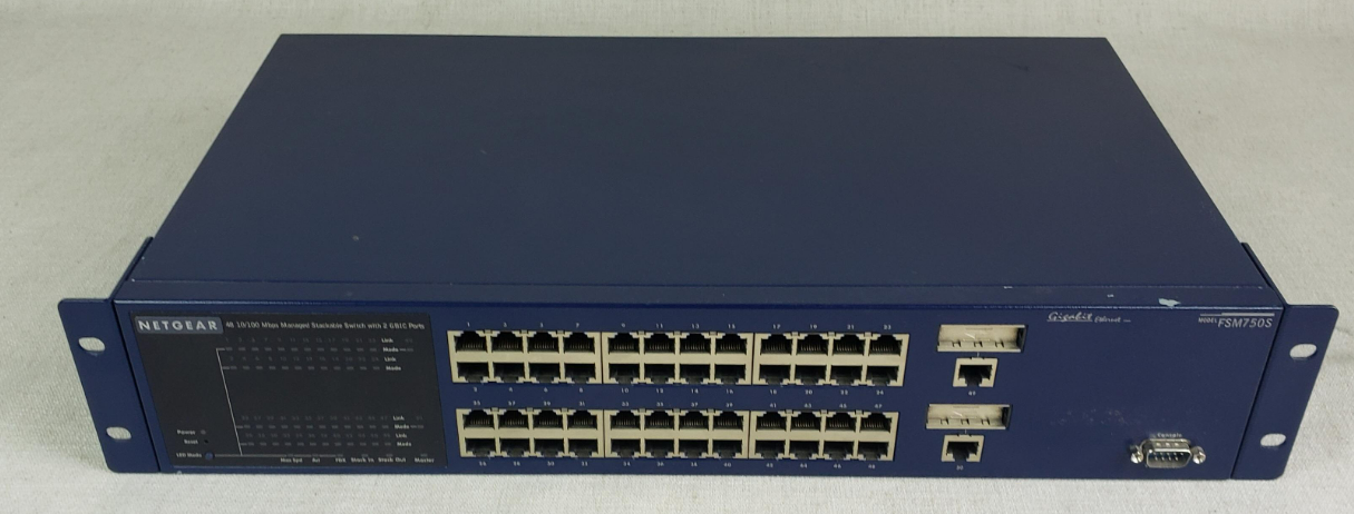 Netgear FSM750S 48 Port 10/100 Ethernet Managed Switch — ESX Technology ...