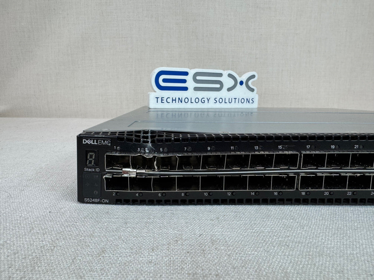 Dell S5248F-ON 48x 25GB SFP28, 4x QSFP28 Port Switch PSU to IO, OS10 S ...